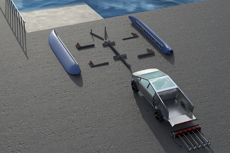 Cybercat kit turns Tesla Cybertruck into a boat for $23,000 | Yachting News